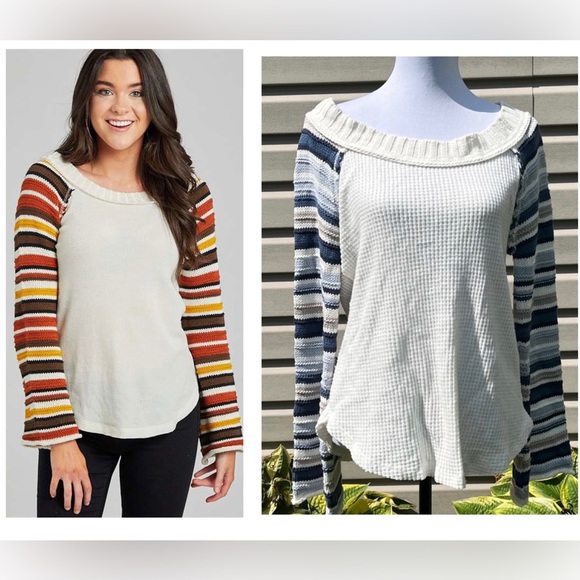 Altar'd State | Sweaters | New Altard State Samantha Waffle Knit Blue ...
